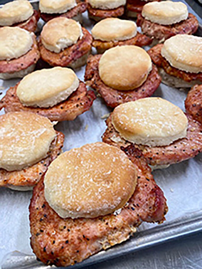 Smoked Pork Chop Biscuits - The Hamery